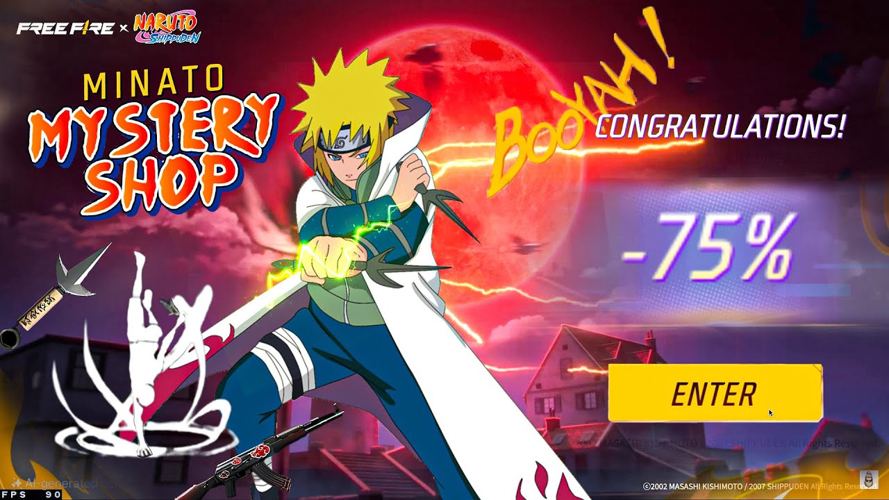 ⚡Minato Mystery Shop Free Fire August 2025|👌Naruto 10 Free Iteams🥵 ...