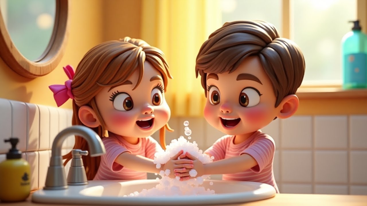 Washy Washy Song | Fun Hand Washing Song for Kids | @Kids kafe - YouTube