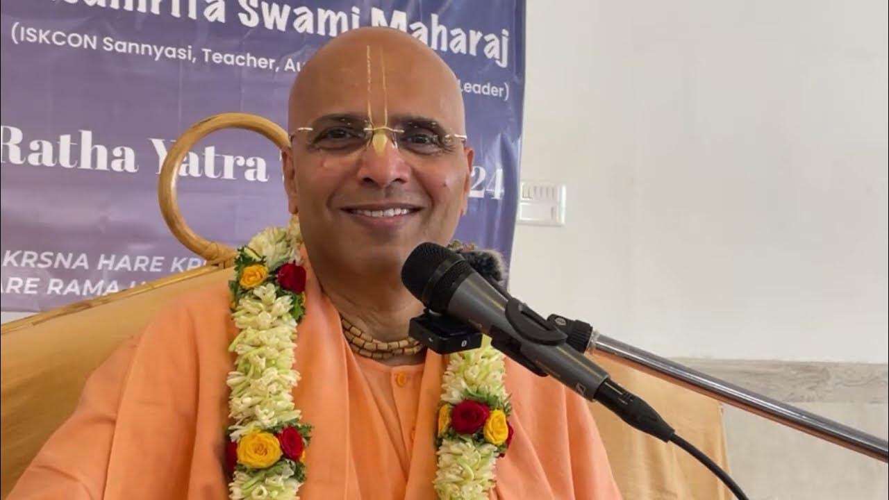 IYF Greet by HH Bhakti Rasamrita Swami Maharaj - YouTube