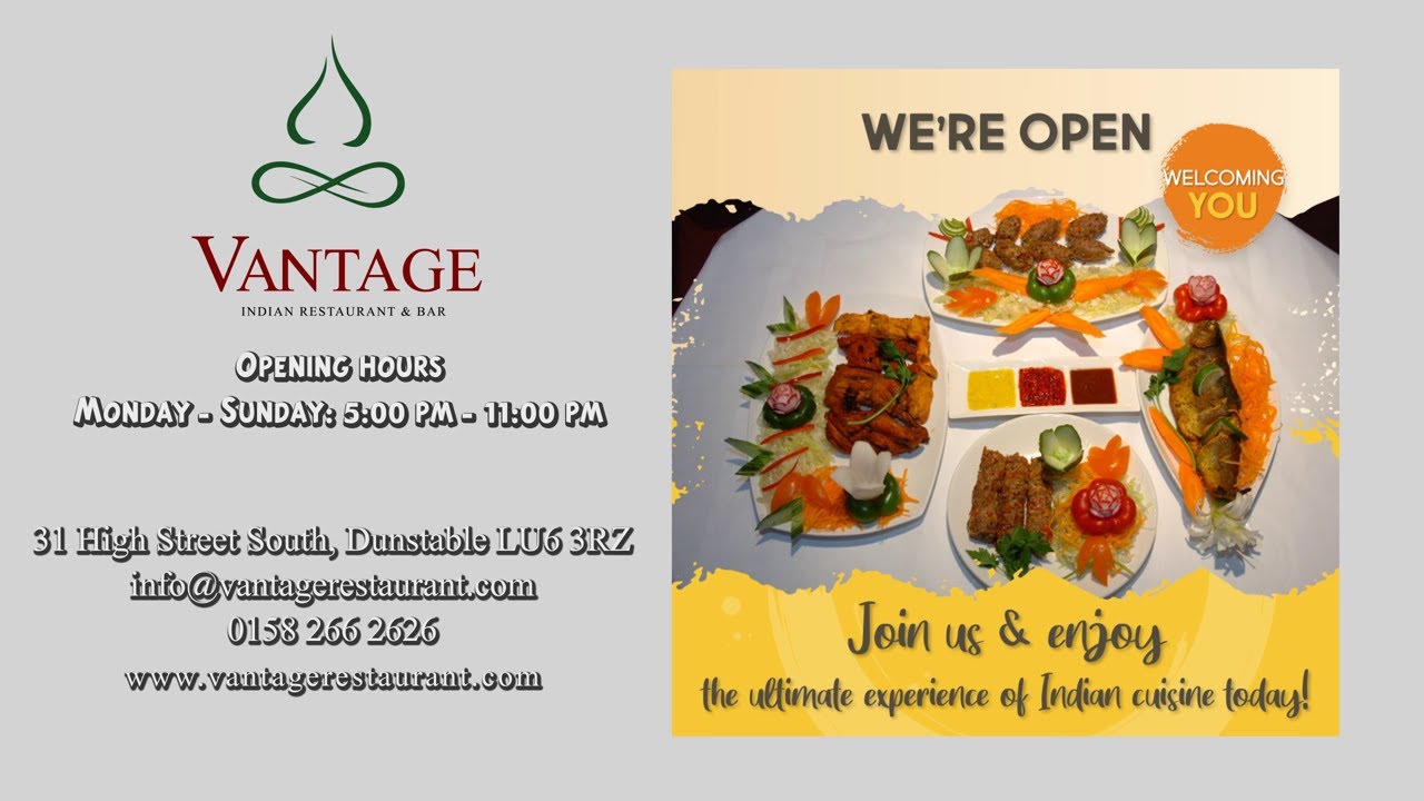 Vantage Indian Restaurant | Great Indian Restaurant in Dunstable LU6 👨 ...