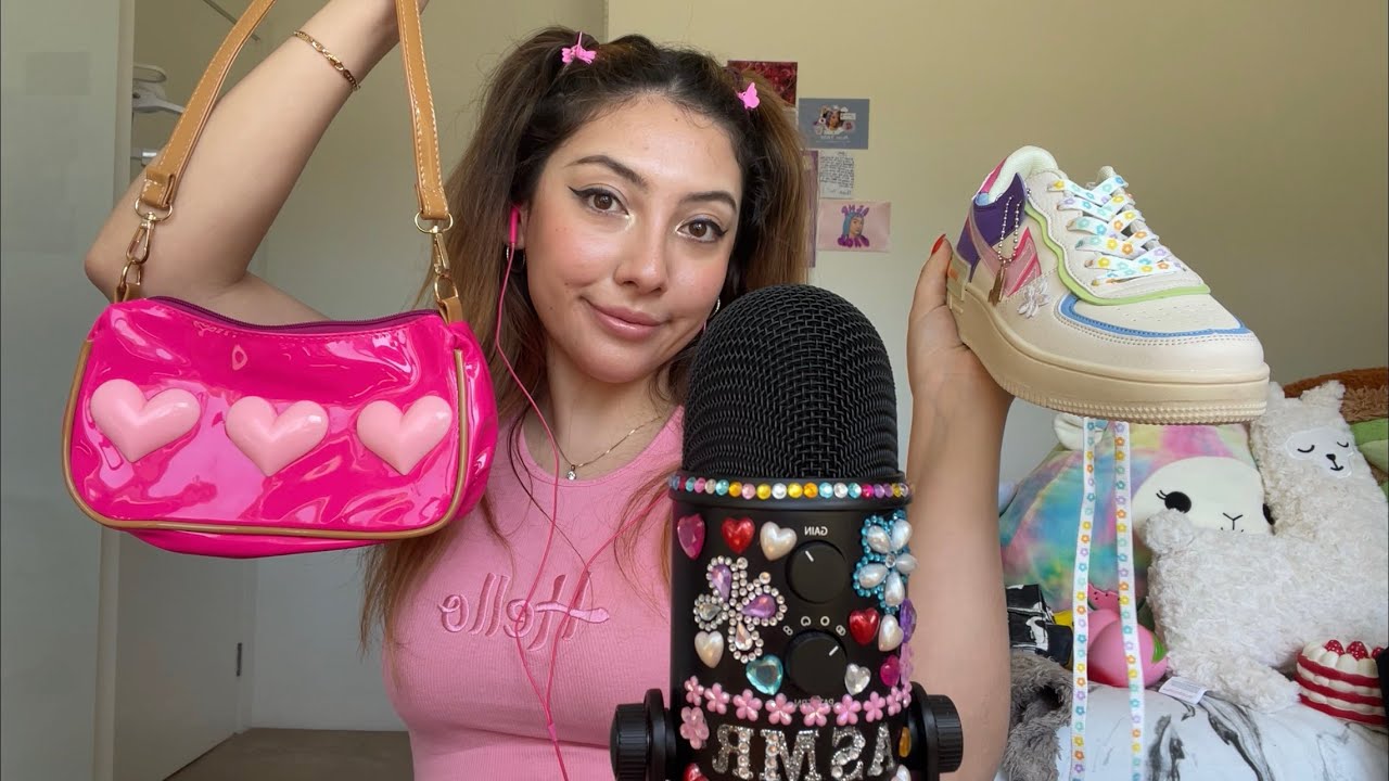 ASMR try on clothing haul! 💗 ~UNZZY~ | Whispered (fabric scratching ...