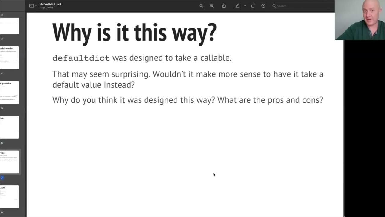 Why Does Pythons Defaultdict Work That Way Youtube