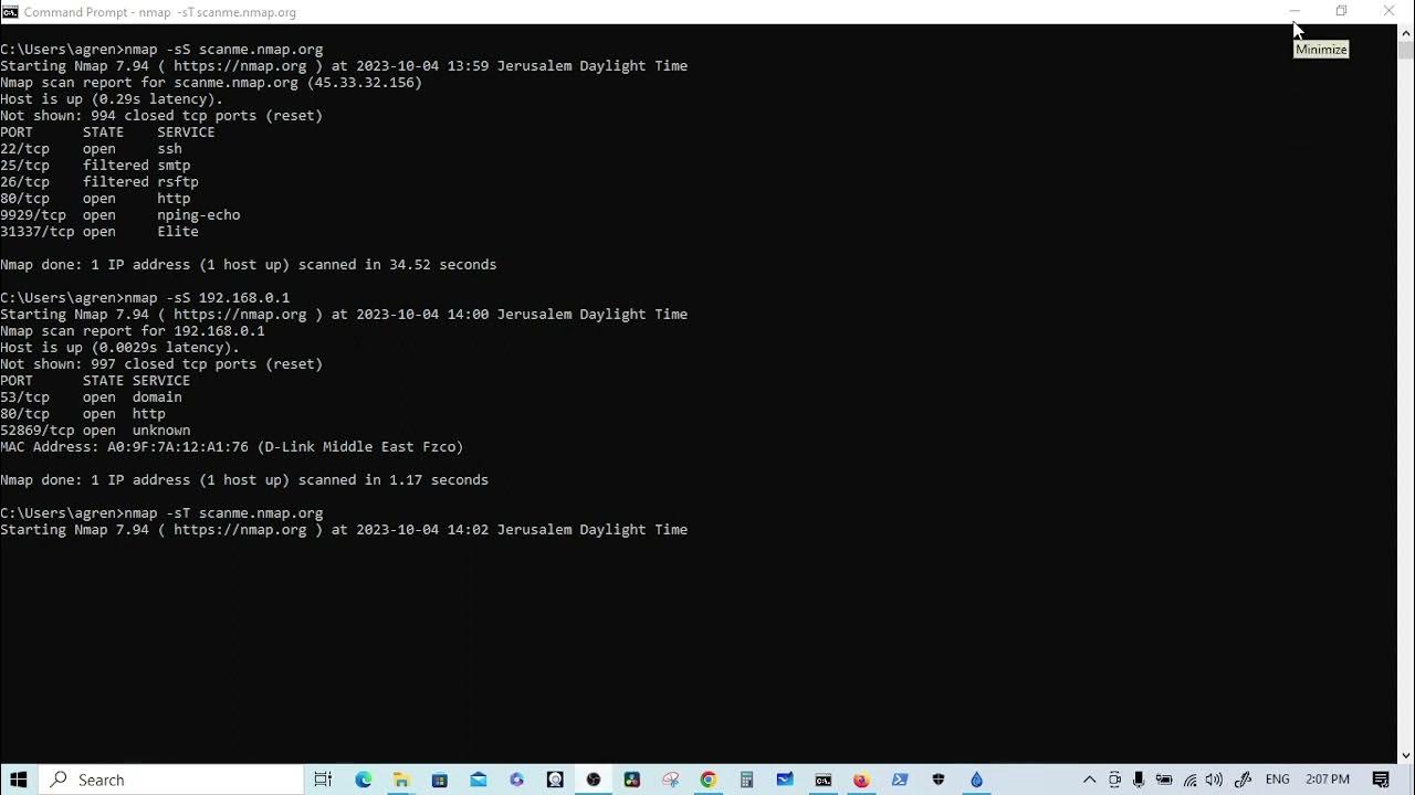 Stealth, TCP and UDP Scans with Nmap - YouTube