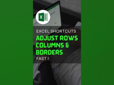 Top Excel Shortcuts : Adjust Rows, Columns, and Add Borders Fast! - YouTube