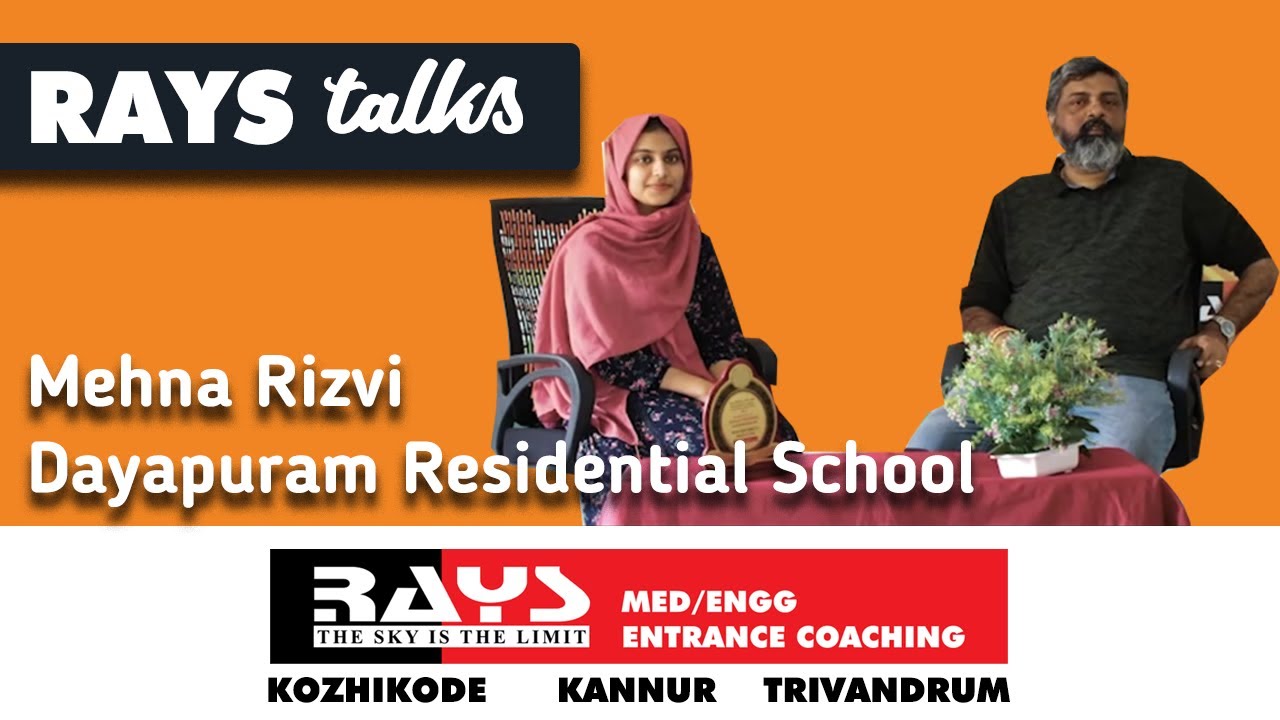 RAYS Talks with Mehna Rizvi | Dayapuram Residential School XII Topper - YouTube