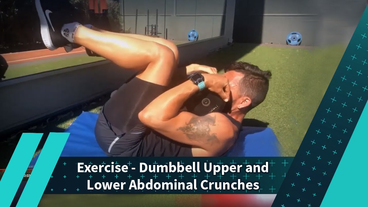 Exercise - Dumbbell Upper and Lower Abdominal Crunches - YouTube