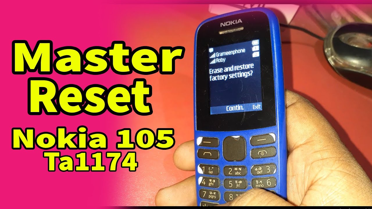 How To Smart Reset Nokia 105 Ta1174, Master Reset Nokia 105, Nokia 105 ...