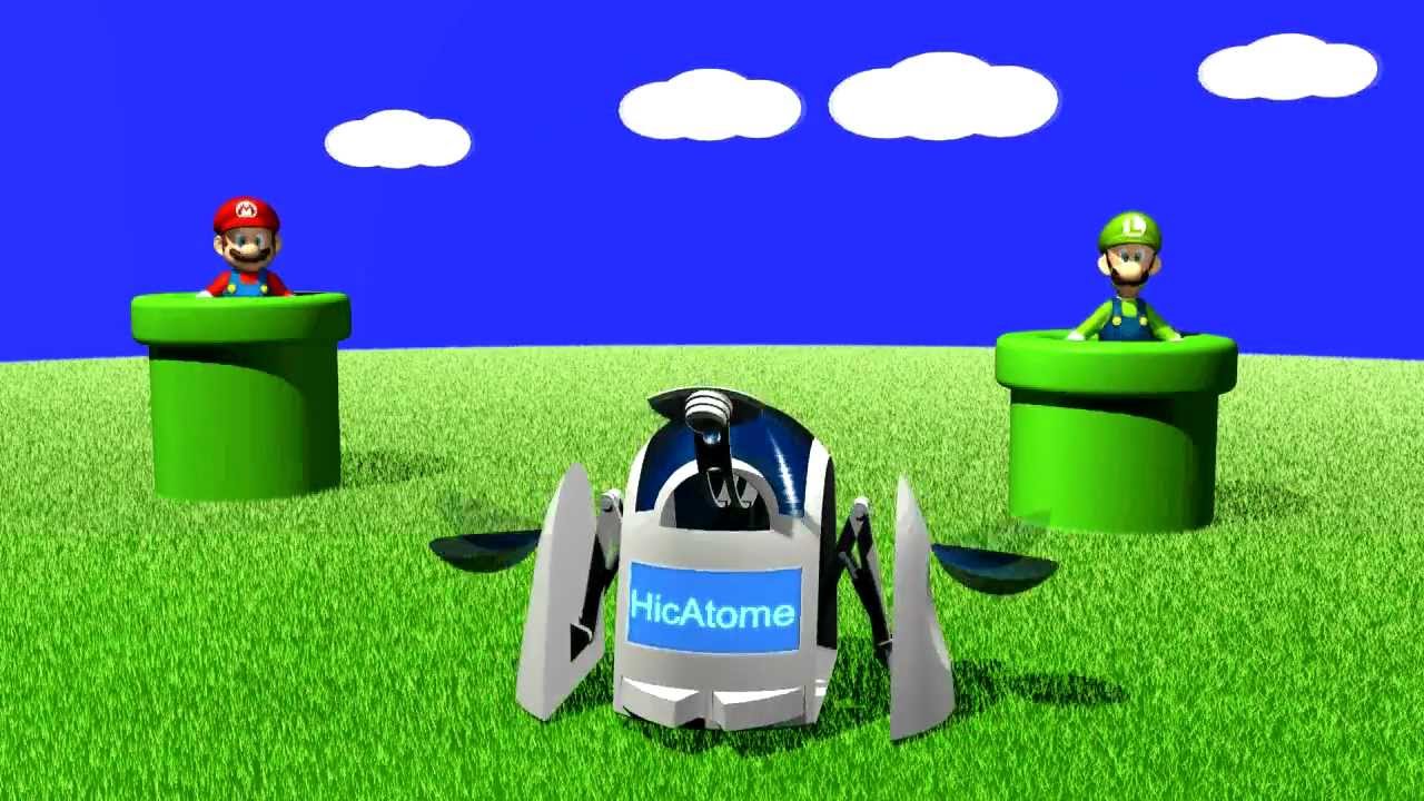 Robot, Mario and Luigi test rendu CINEMA 4D - YouTube