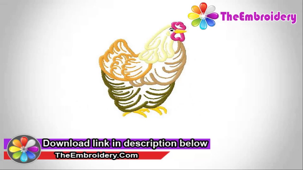 Rooster embroidery collection | Download Free Embroidery Designs - YouTube
