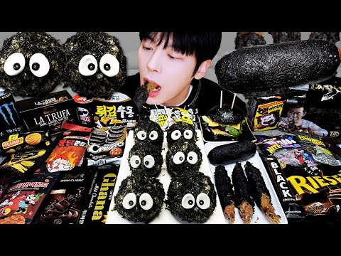 ASMR MUKBANG | Galaksi ballı jöle, şeker, tatlılar (siyah yiyecek, erişte, dondurma), yemek tarifi