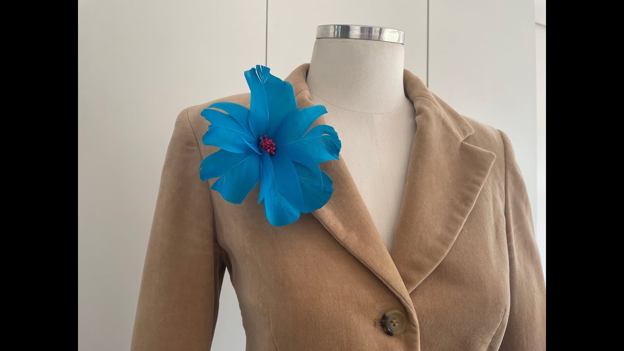 Faça você mesmo Flor de Pena - DIY Feather Flower - Chapelaria ...
