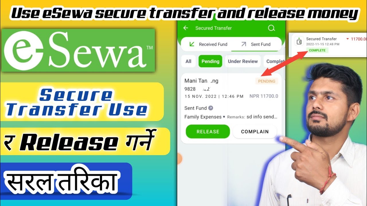 How to use eSewa secure transfer and release money || eSewa ...
