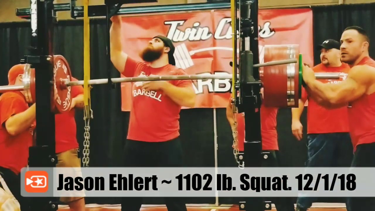 Jason Ehlert OWNS 1102 lb Squat 12/1/18 Twin Cities Barbell Holiday ...