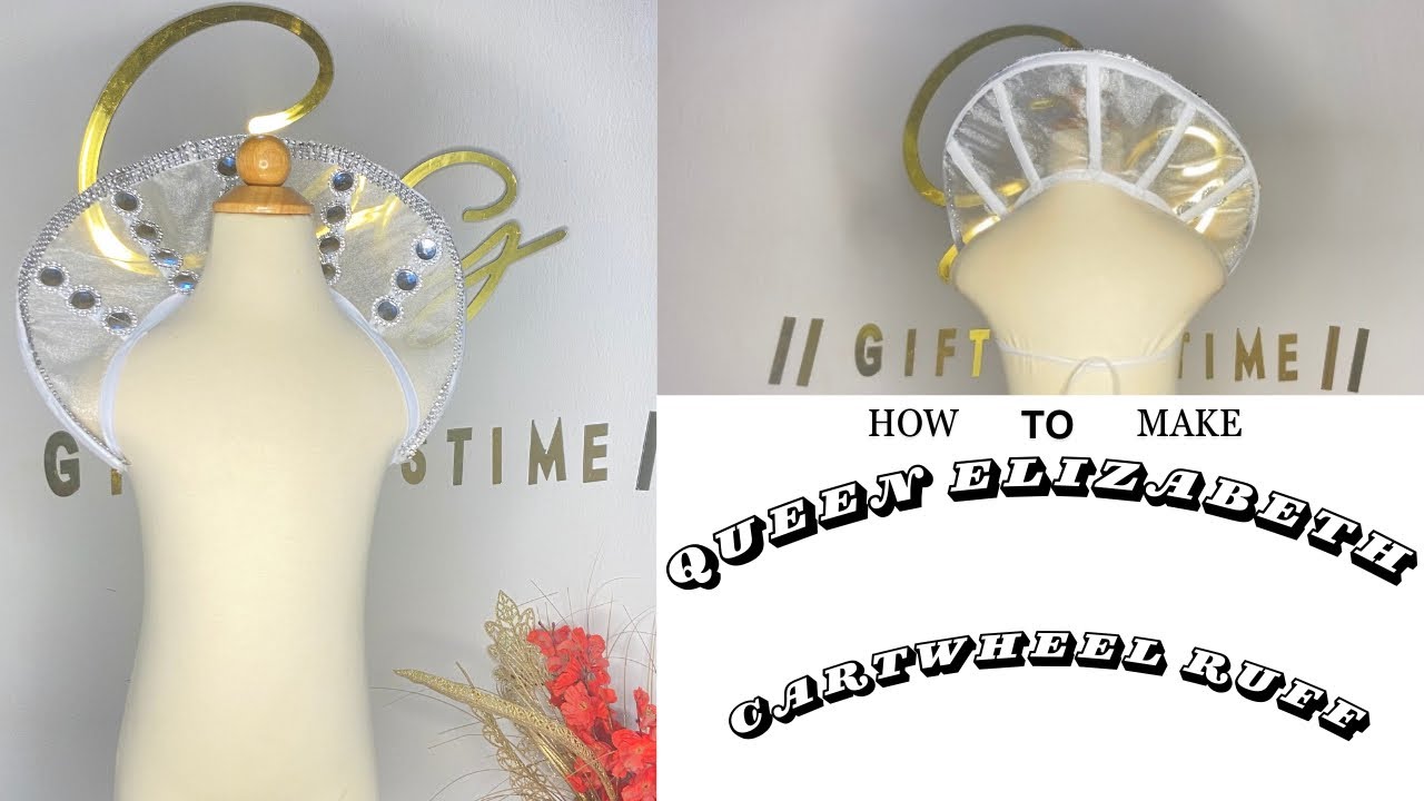 How to create royal cape( Queen Elizabeth cartwheel Ruff) - YouTube