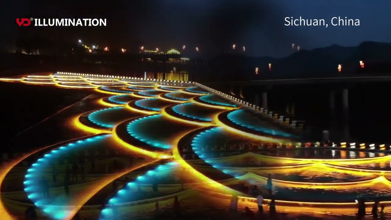 YD IP68 LED light be used underwater directly in Chengdu Fish Scale Dam ...