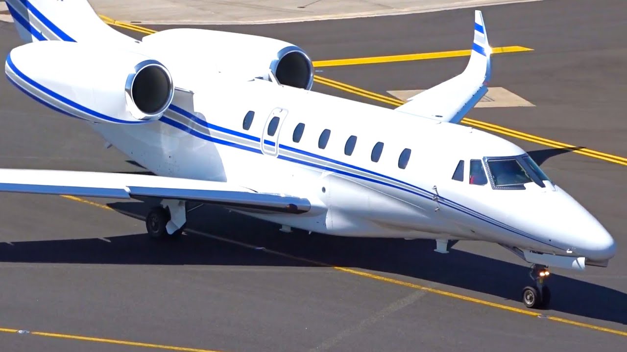 Close Up Private Jet Action in London! | Bombardier, Dassault, Embraer ...