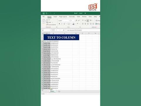How to Split One Column Data into Multiple Columns in Excel | ESS INSTITUTE | EXCEL Tips - YouTube