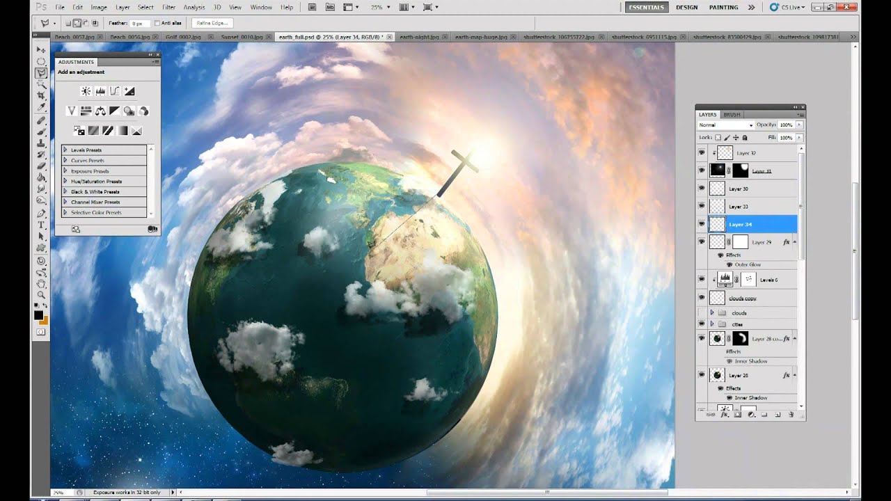 Christian Photoshop Speed Art - The Earth - YouTube