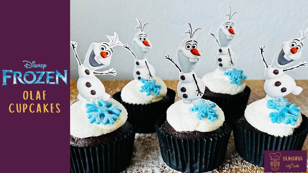 Easy Olaf Cupcake Tutorial - YouTube