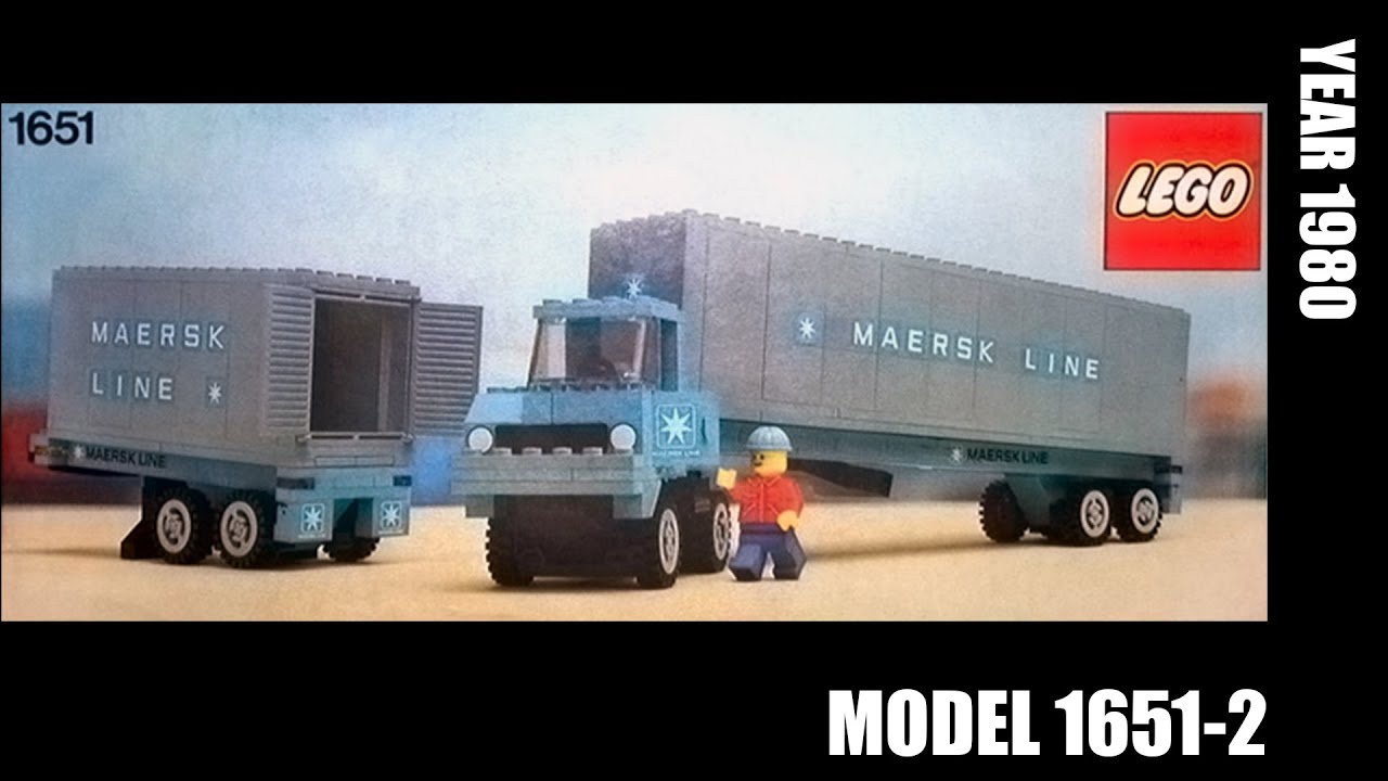 LEGO 1651-2 Maersk Line Container Lorry - YouTube