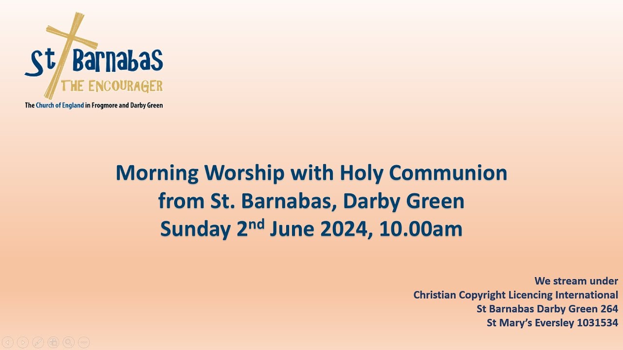 Morning Worship with Holy Communion - Sunday 2nd June 2024 - YouTube