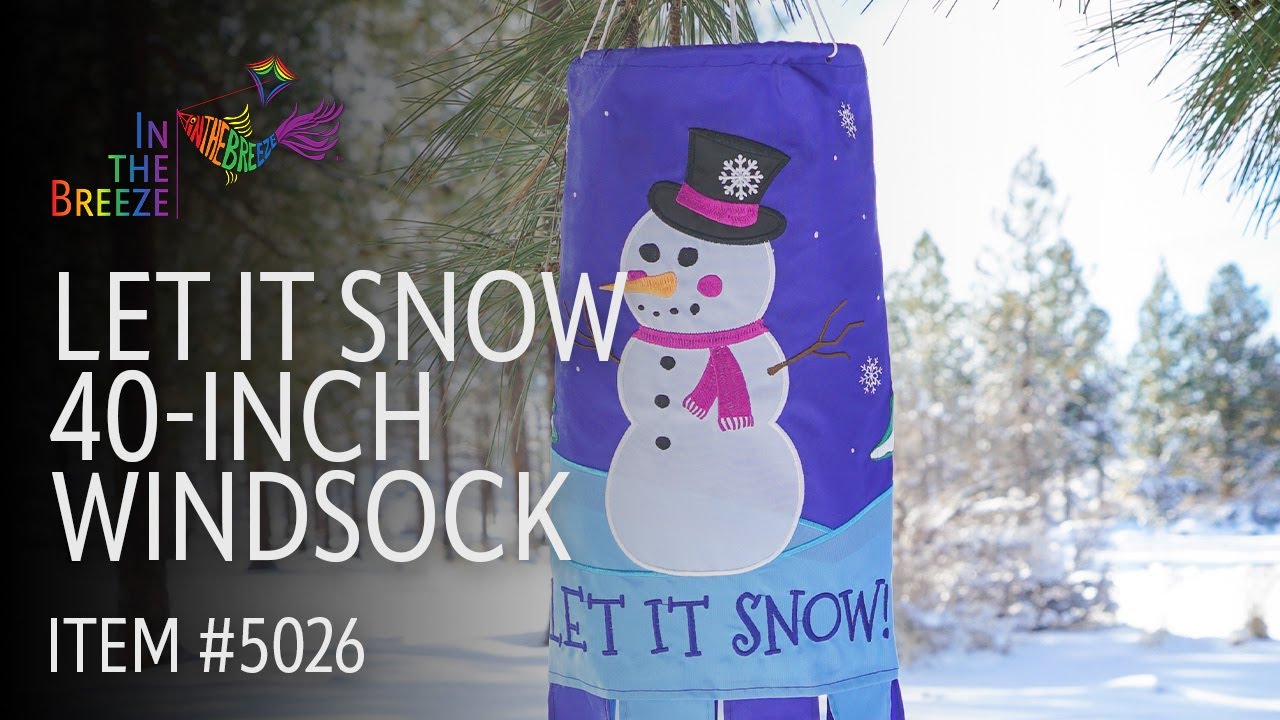 Let it Snow 40-inch Windsock | Wholesale Garden Décor | In the Breeze ...