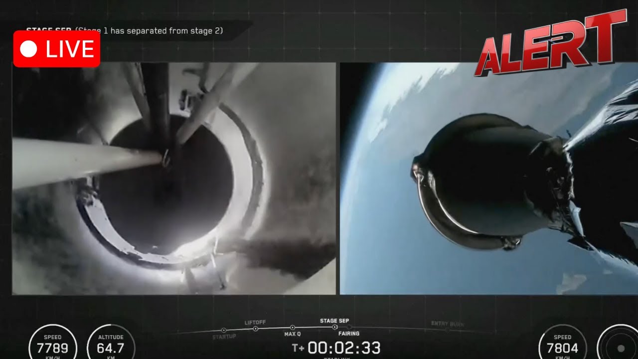 Live: SpaceX launches another batch of Starlink satellites - YouTube
