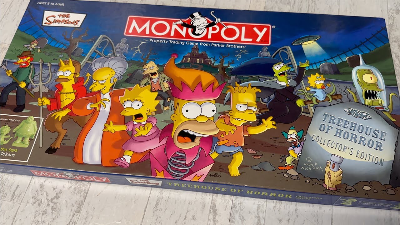 Simpson's Treehouse of Horror Halloween Monopoly Game Review - YouTube