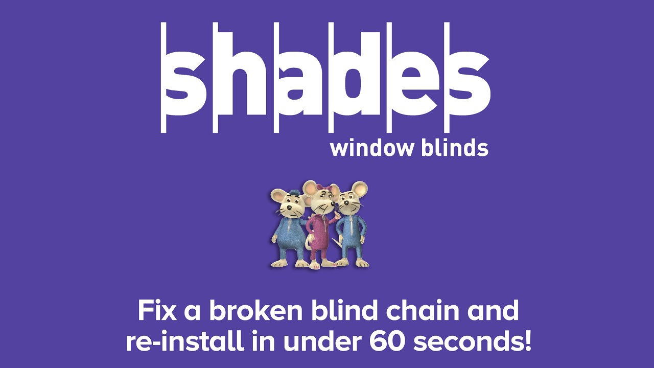 Fixing a broken blind chain and re-installing - YouTube