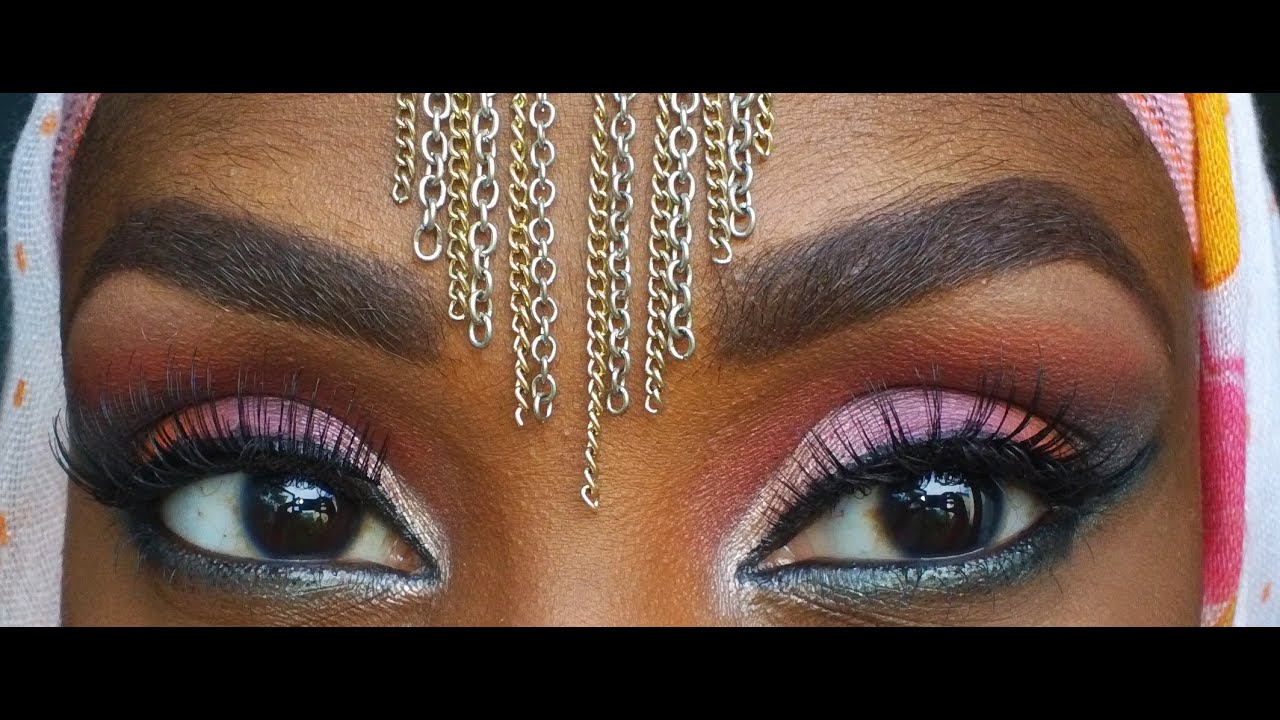 Eid 2012 Makeup Tutorial (Orange and Pink) - YouTube