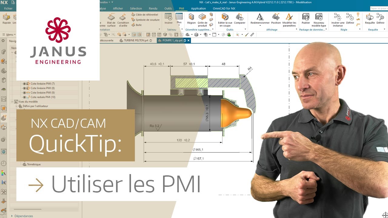 Tutoriel NX CAD/CAM | Utiliser les PMI pour mieux collaborer - YouTube