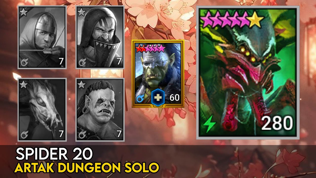 Spider 20 Artak Dungeon Solo | Raid Shadow Legends Guide - YouTube