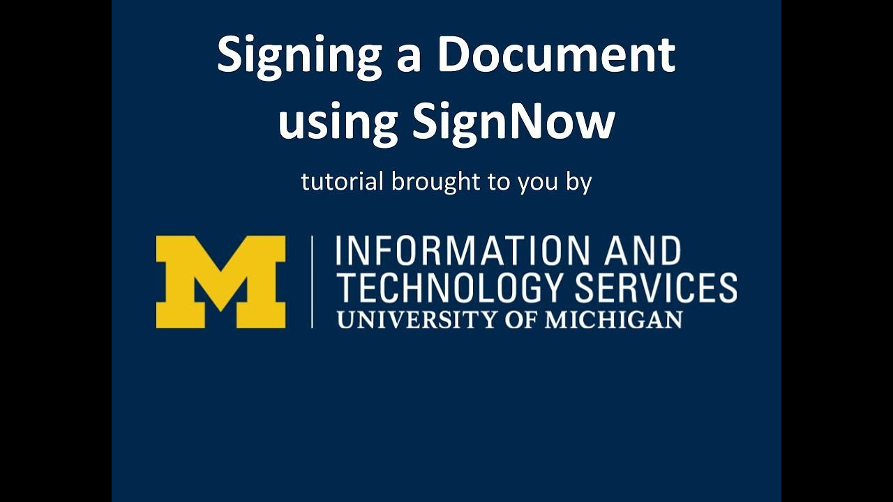 Signing a Document using SignNow - YouTube