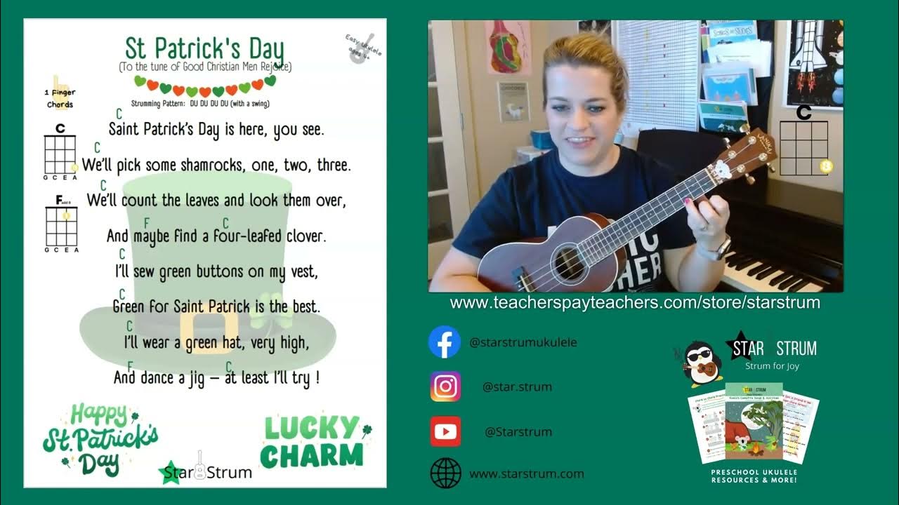 St Patrick's Day | Nursery Rhyme | Easy Ukulele | For Kids - YouTube
