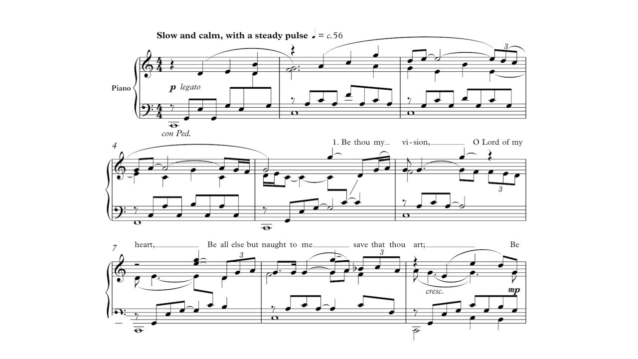 Wayne Marshall - Rutter: Be thou my vision (Solo Piano Sheet Music ...