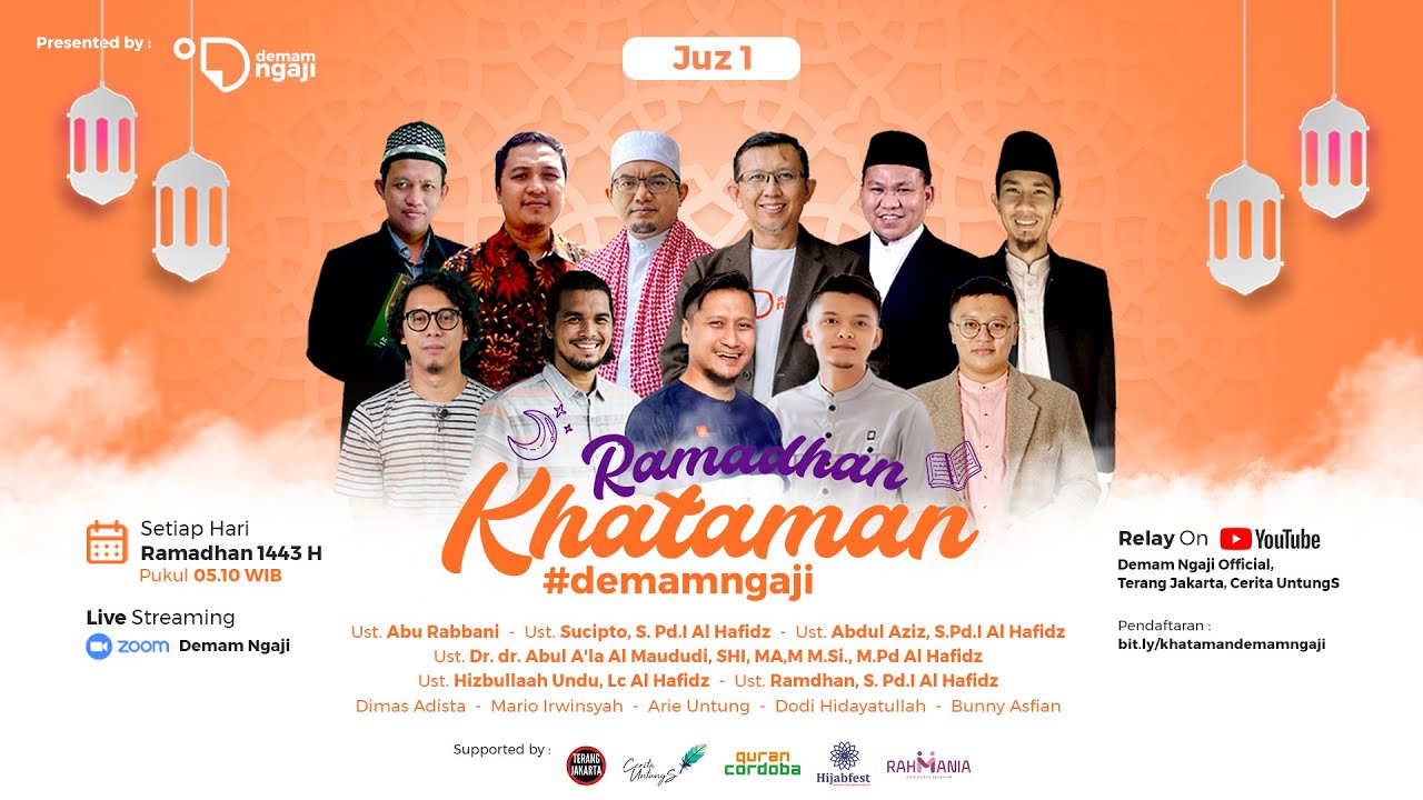 JUZ 1 Ramadhan Khataman #demamngaji 1443 H - bersama Ust. Abu Rabbani ...