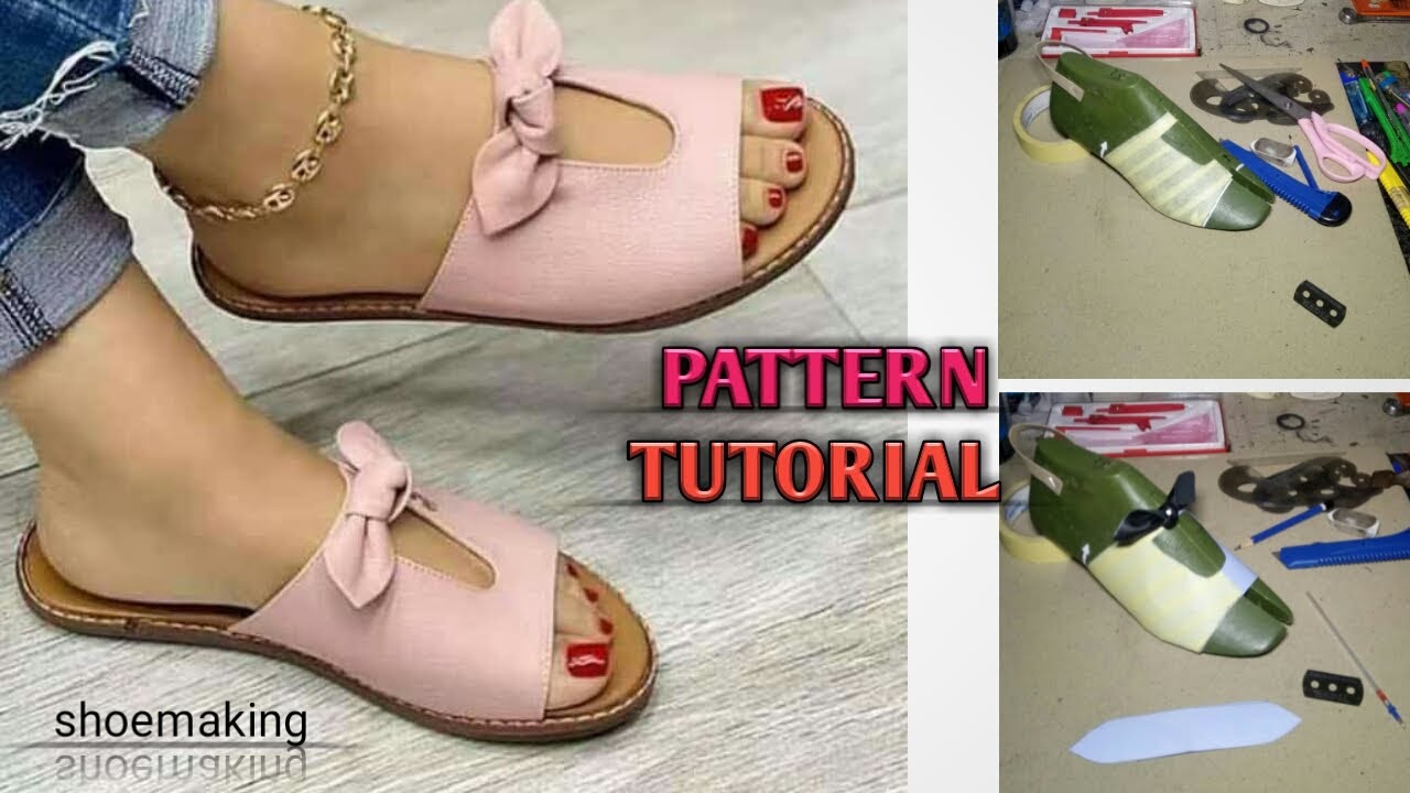 How to make pattern for this trendy unique ladies slide slippers # ...