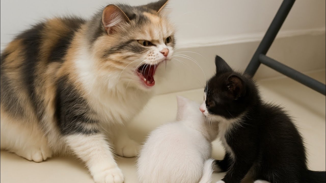 6 Violent Kittens Surround a Grumpy Cat — Will She Teach Them a Lesson ...