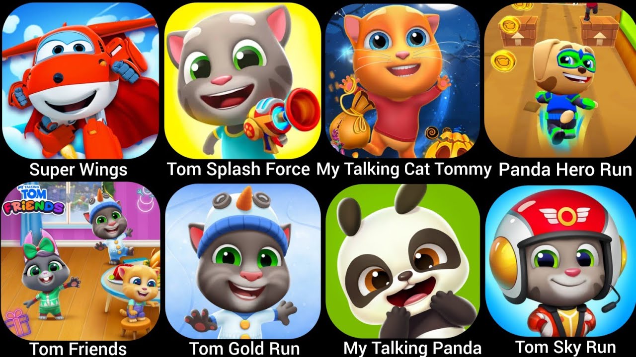 Tom Splash Force,My Talking Panda,My Talking Cat Tommy,Panda Hero Run ...