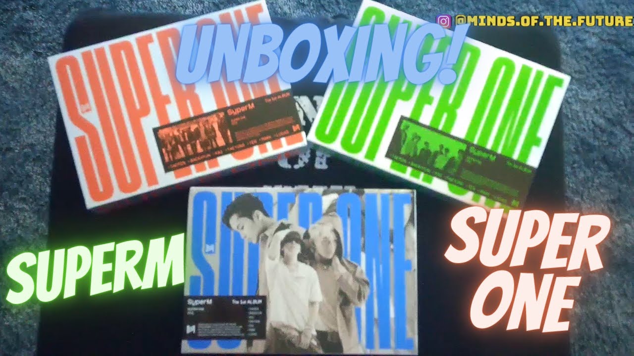 Unboxing SuperM 1st Album Super One (One Ver, Super Ver, & Unit B Ver ...