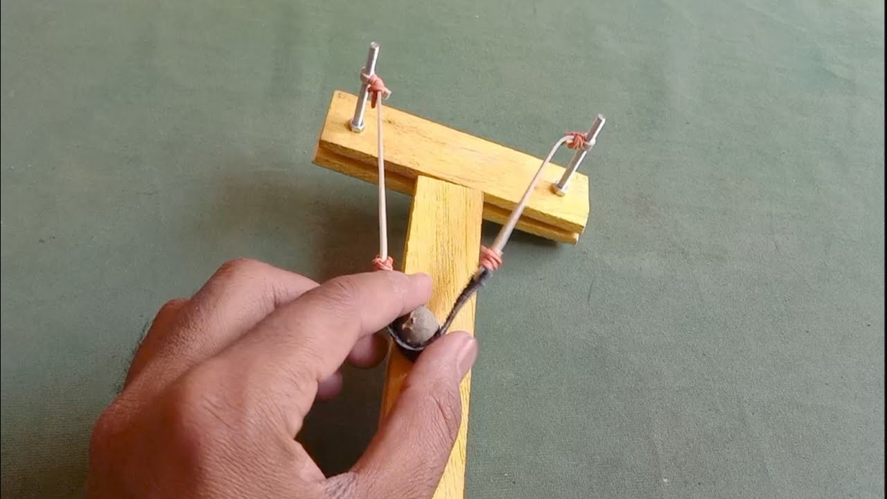 How to make small slingshot using wooden scale | Slingshot in new style ...