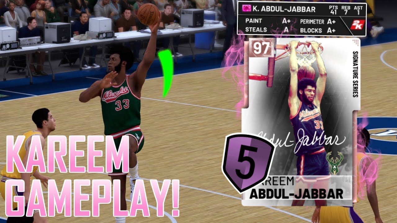PINK DIAMOND KAREEM 40+PTS GAMEPLAY!!! MOST UNSTOPPABLE CARD IN THE ...