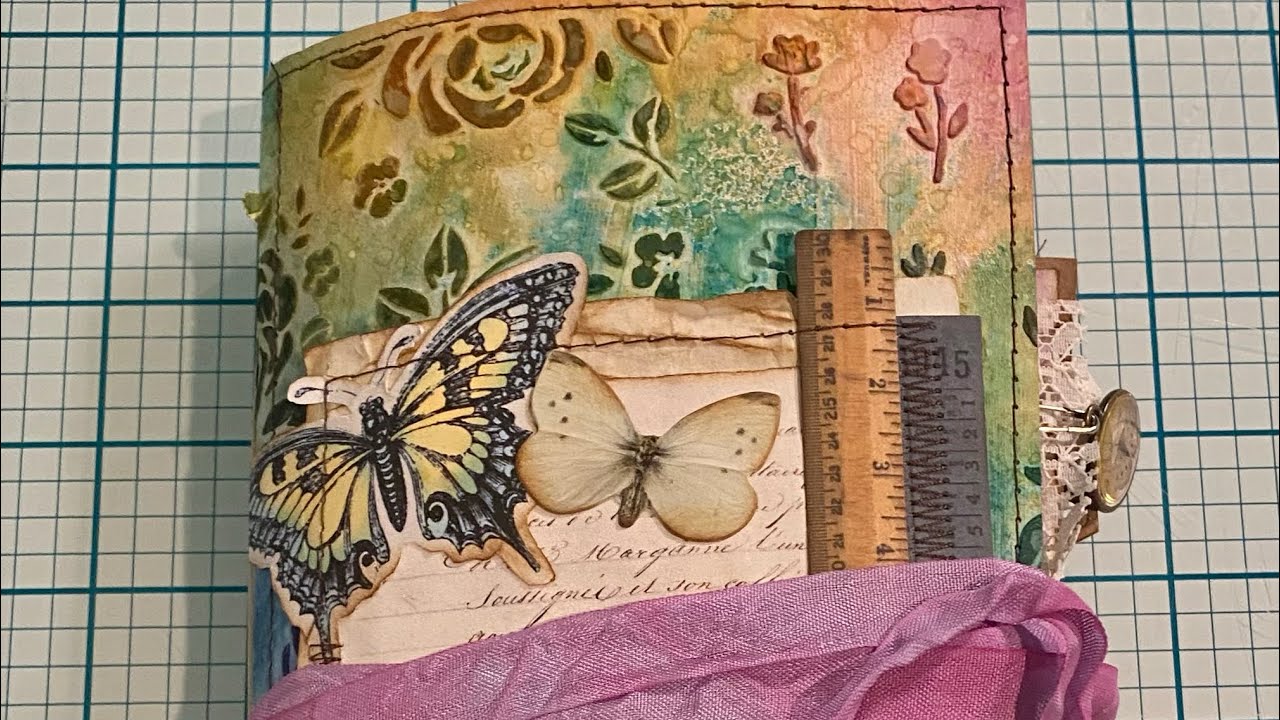 Spring themed Journal - Working on the Cover. Part 1 - YouTube