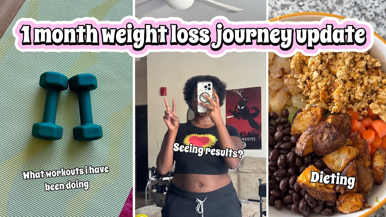 REALISTIC 1 month weight loss journey update | dieting, workouts ...