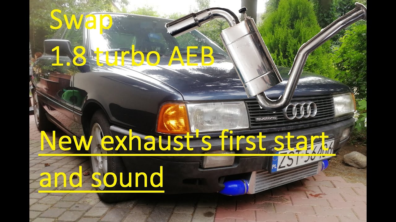 Audi 80 b3 Quattro swap 1.8 turbo installing a new custom exhaust ...