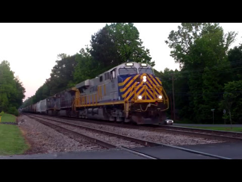 CSX Train Q614 With CREX Leader 1505 At Waxhaw NC On The CSX Monroe Subdivision. - YouTube