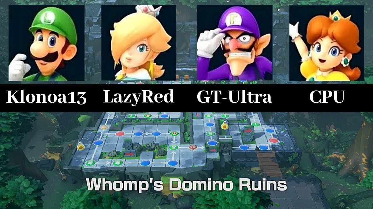 [Super Mario Party] Whomp's Domino Ruins | 15 turns | 4 player free for ...