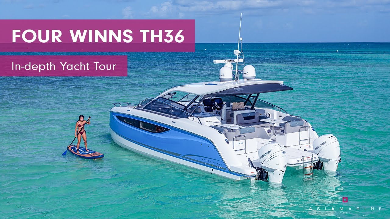 Four Winns TH36 Power Catamaran Walkthrough | The Ultimate Day Boat ...
