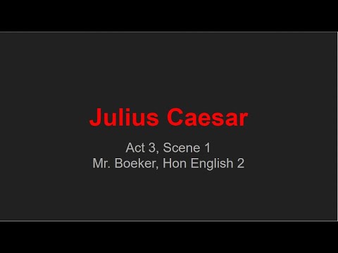 Julius Caesar Act 3, Sc 1 - YouTube