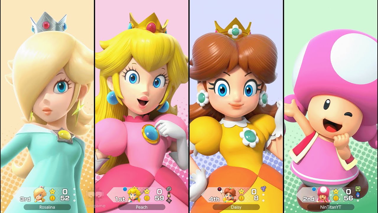 Super Mario Party Jamboree - Toadette vs Peach vs Daisy vs Rosalina ...